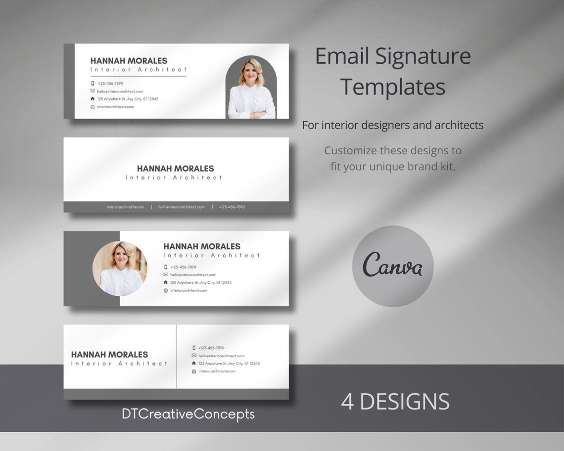 Email Signature Template Bundle for Architects and Interior Designers ...