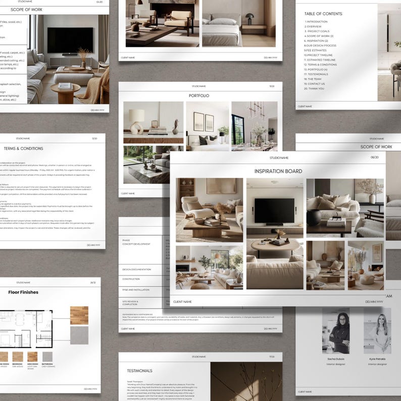 Interior Design Proposal Template | Interior Design Presentation | Fee ...