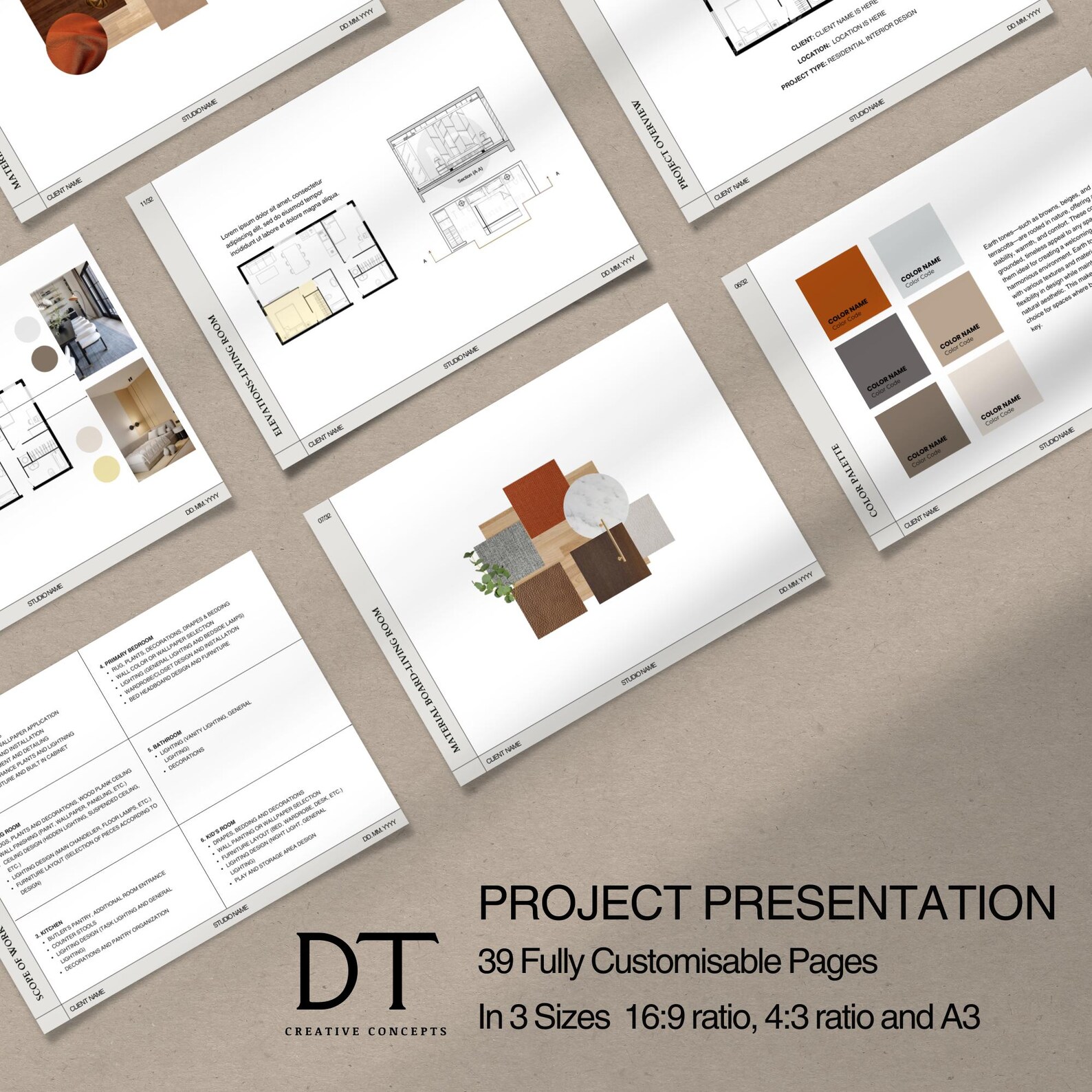 Interior Design Templates Bundle: Proposal, Presentation, FF&E Schedule ...
