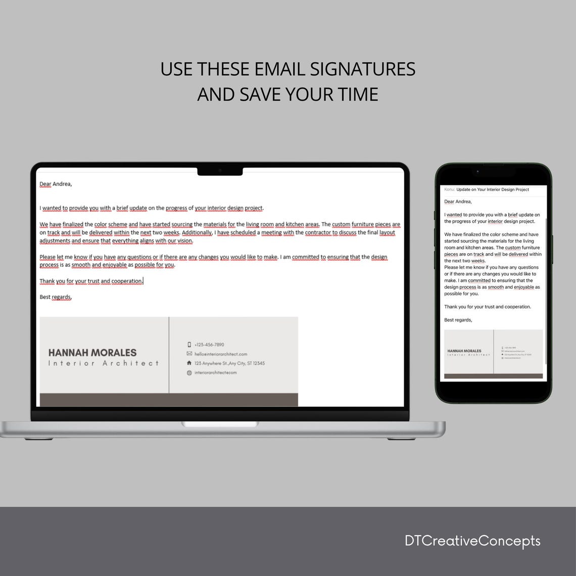 Email Signature Template Bundle for Architects and Interior Designers ...