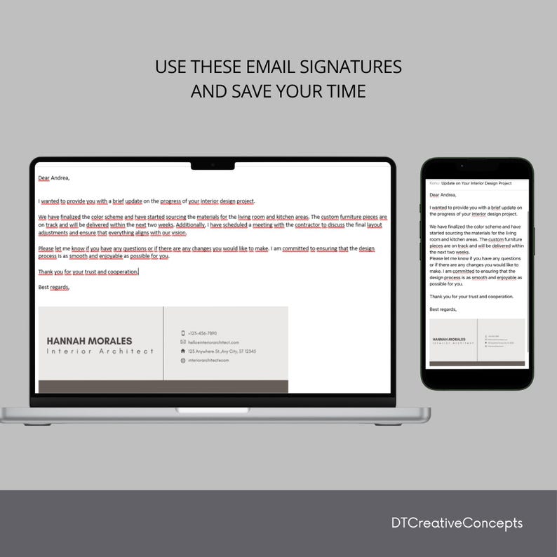 Email Signature Template Bundle for Architects and Interior Designers ...