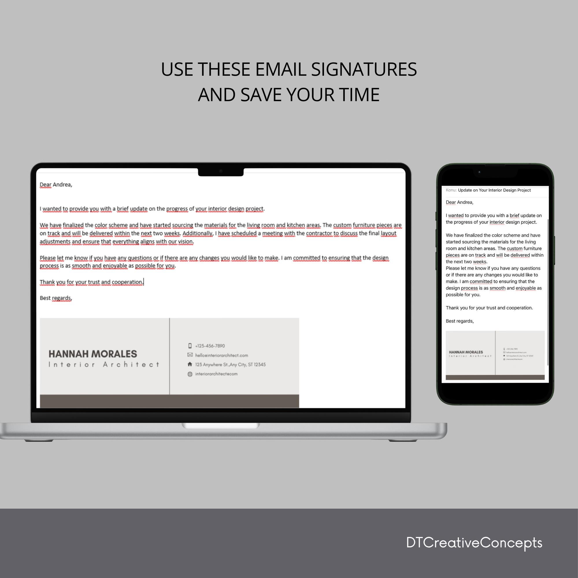 Email Signature Template Bundle for Architects and Interior Designers ...