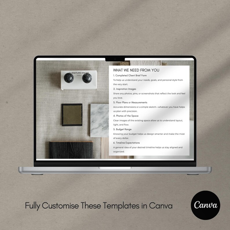 Interior Design Client Welcome Guide Template | Editable Canva Template ...