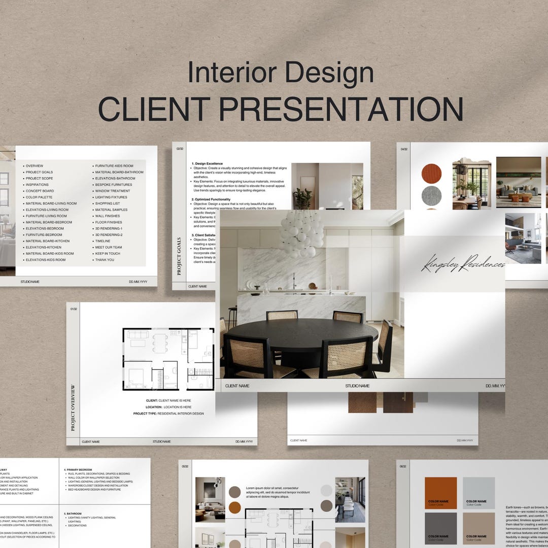 Interior Design Presentation | Interior Design Project Template ...