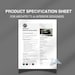 Editable Product Spec Sheet Template: Modern Business Tear Sheet (canva ...