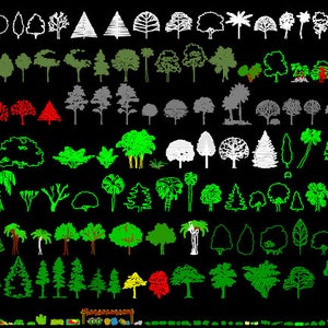 Trees and Plants CAD Blocks: Landscape Design (DWG File) - Etsy