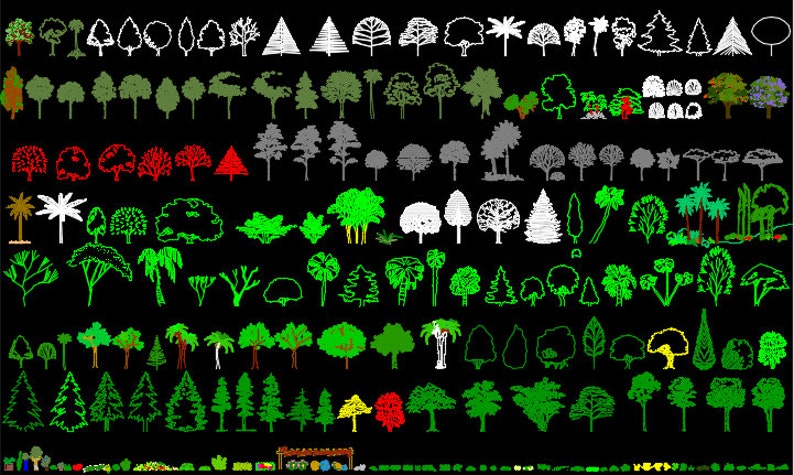 Trees and Plants CAD Blocks: Landscape Design (DWG File) - Etsy