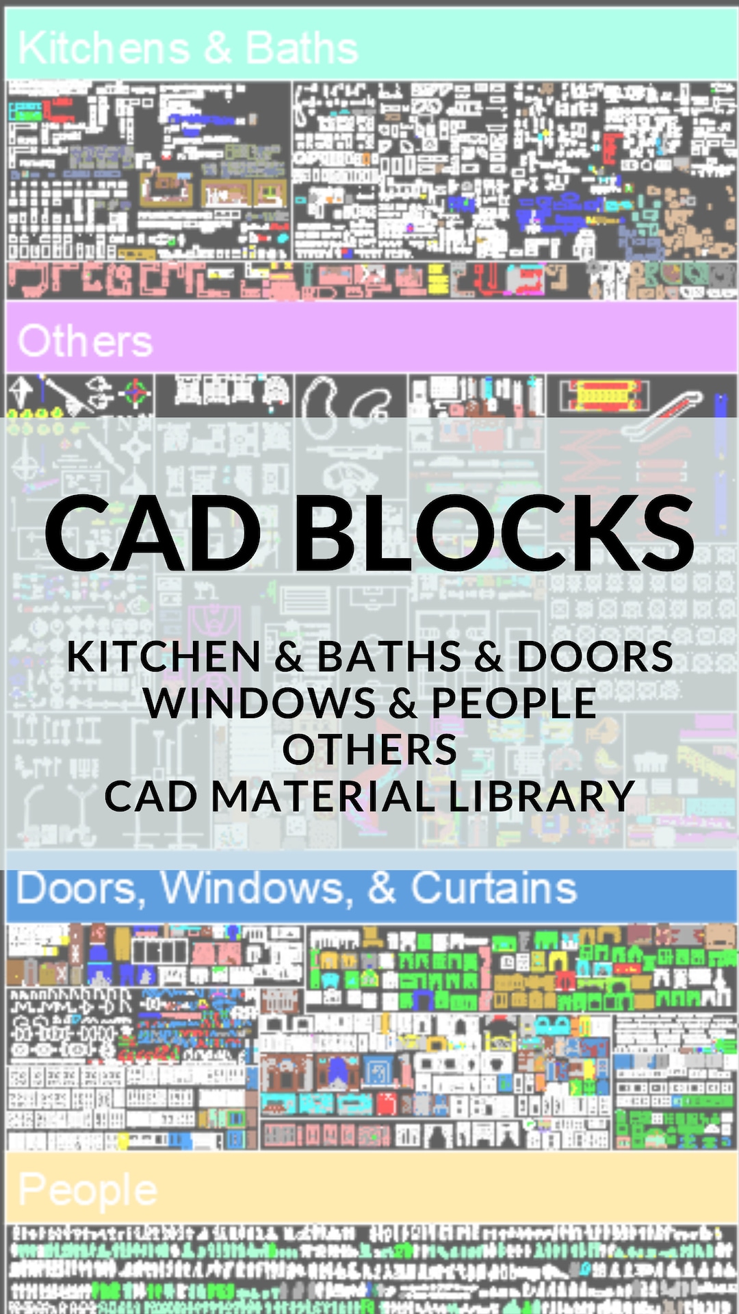 Kitchen & Doors CAD Blocks: DWG Furniture Drawings (digital Download ...