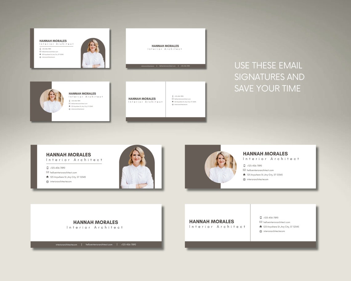Email Signature Template Bundle for Architects and Interior Designers ...
