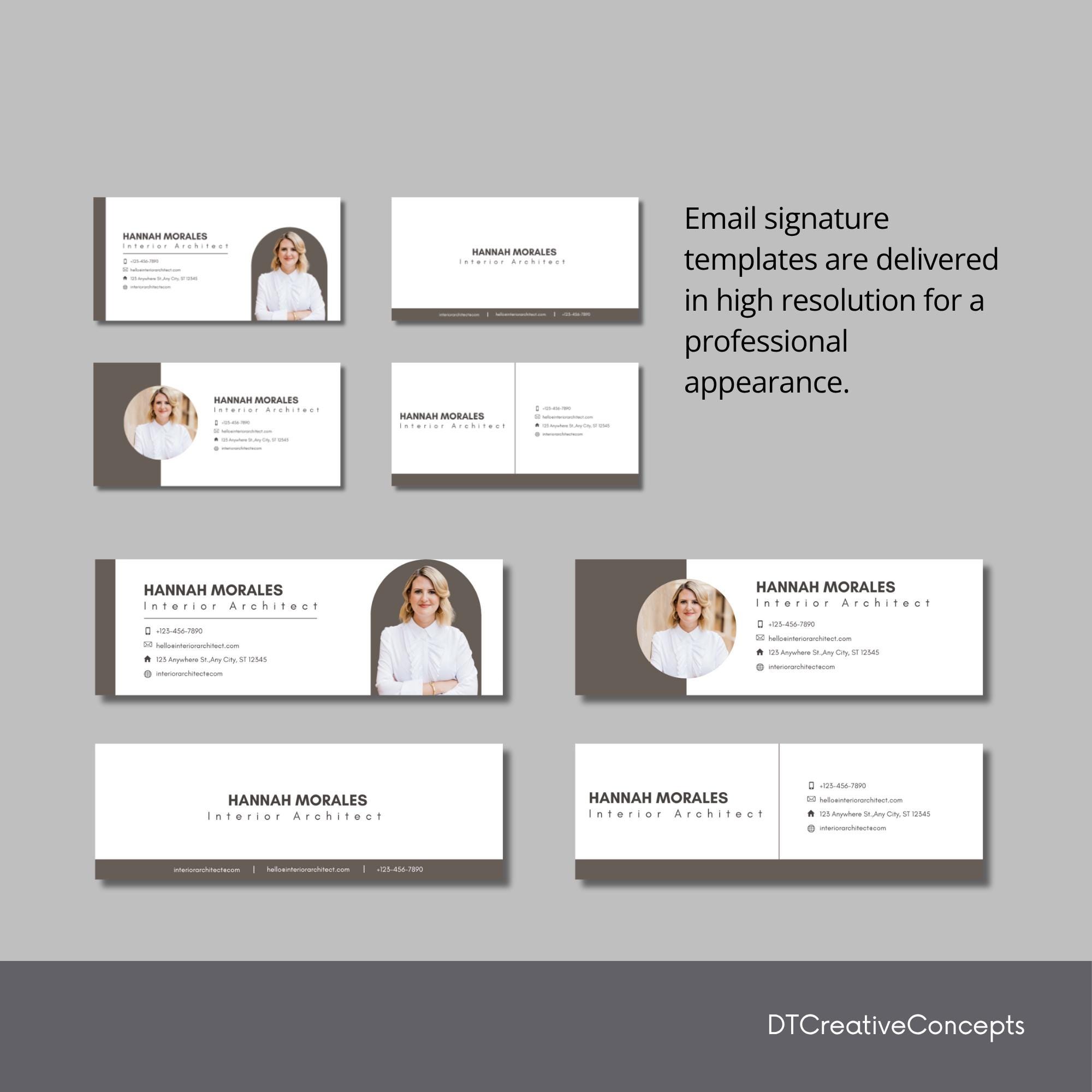 Email Signature Template Bundle for Architects and Interior Designers ...