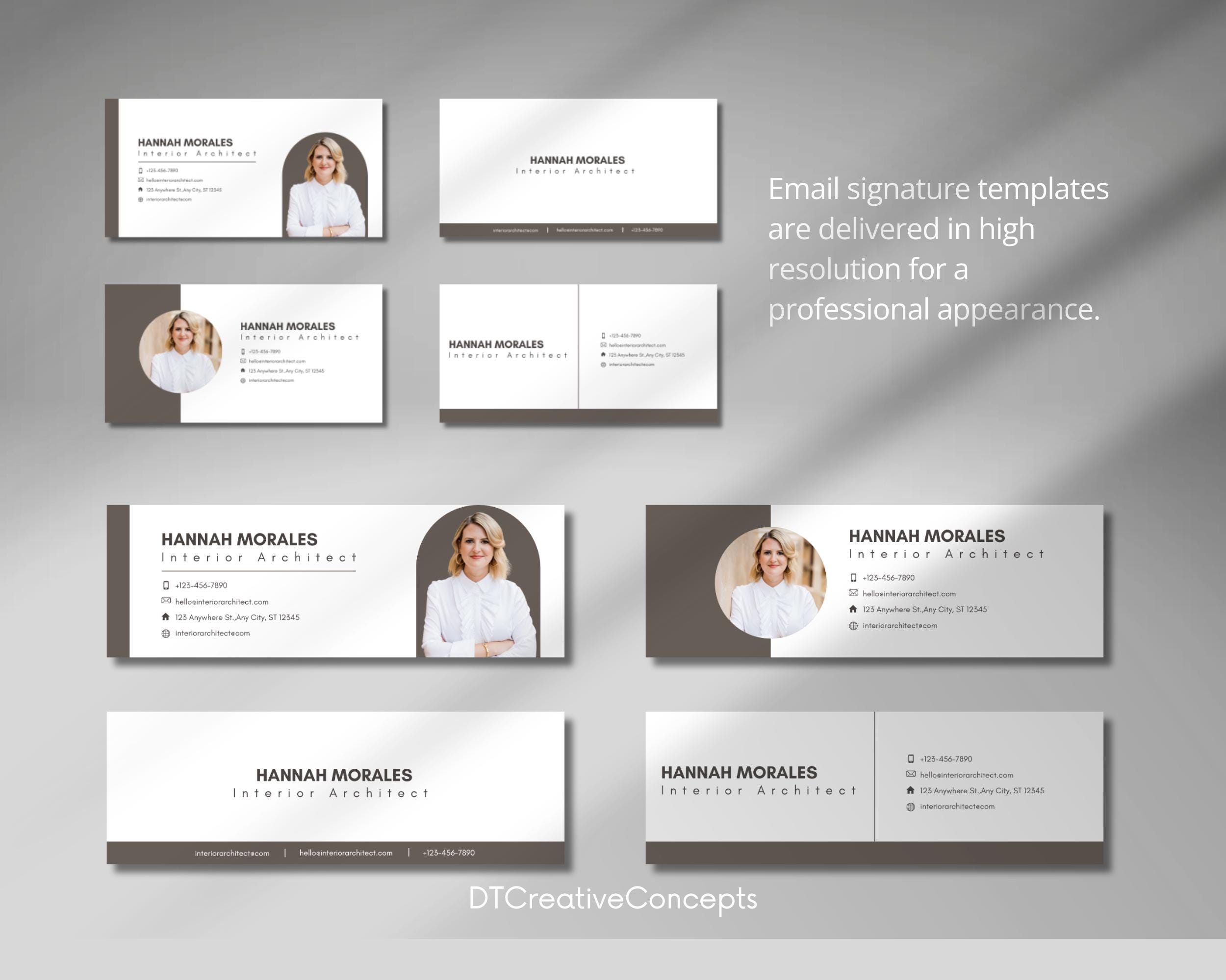 Email Signature Template Bundle for Architects and Interior Designers ...