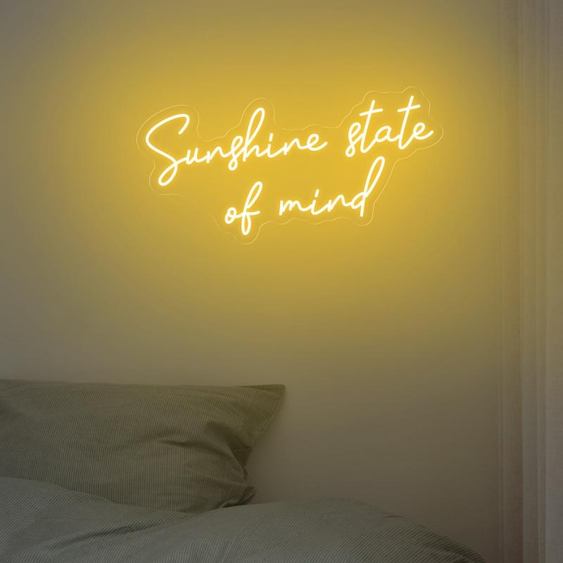 Sunshine State of Mind Neon Sign: LED Illuminated Text - Etsy