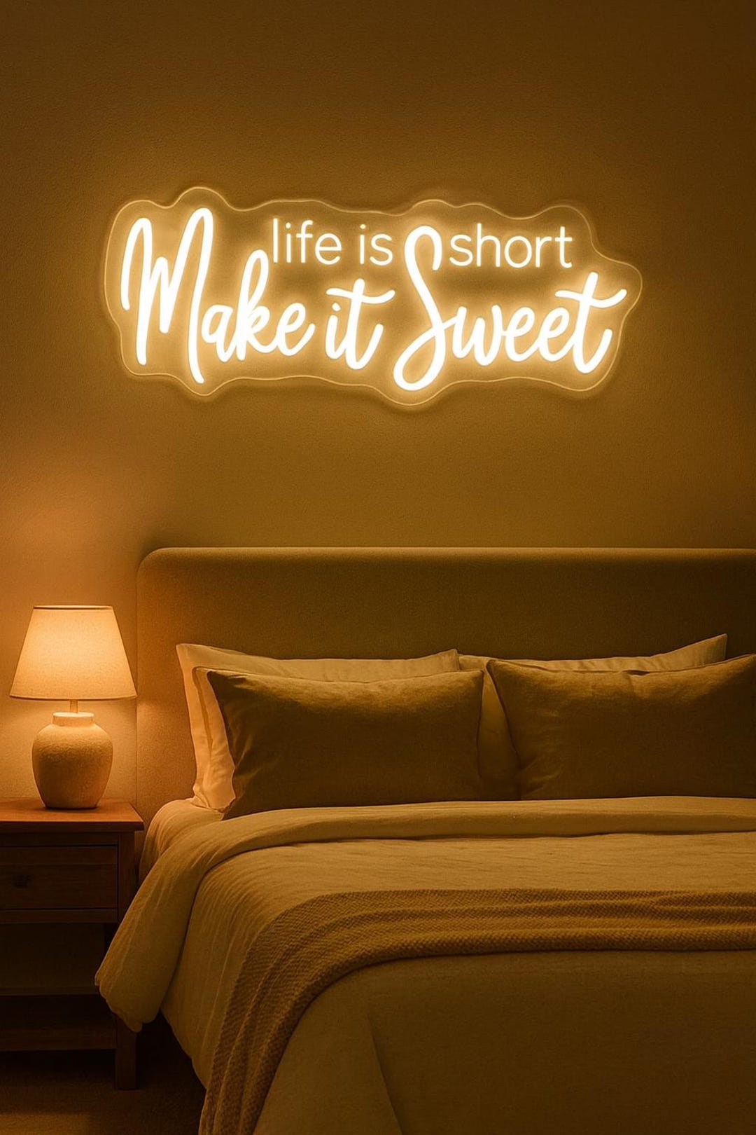 Life is Short Make It Sweet Neon Sign: LED Home Office Decor - Etsy