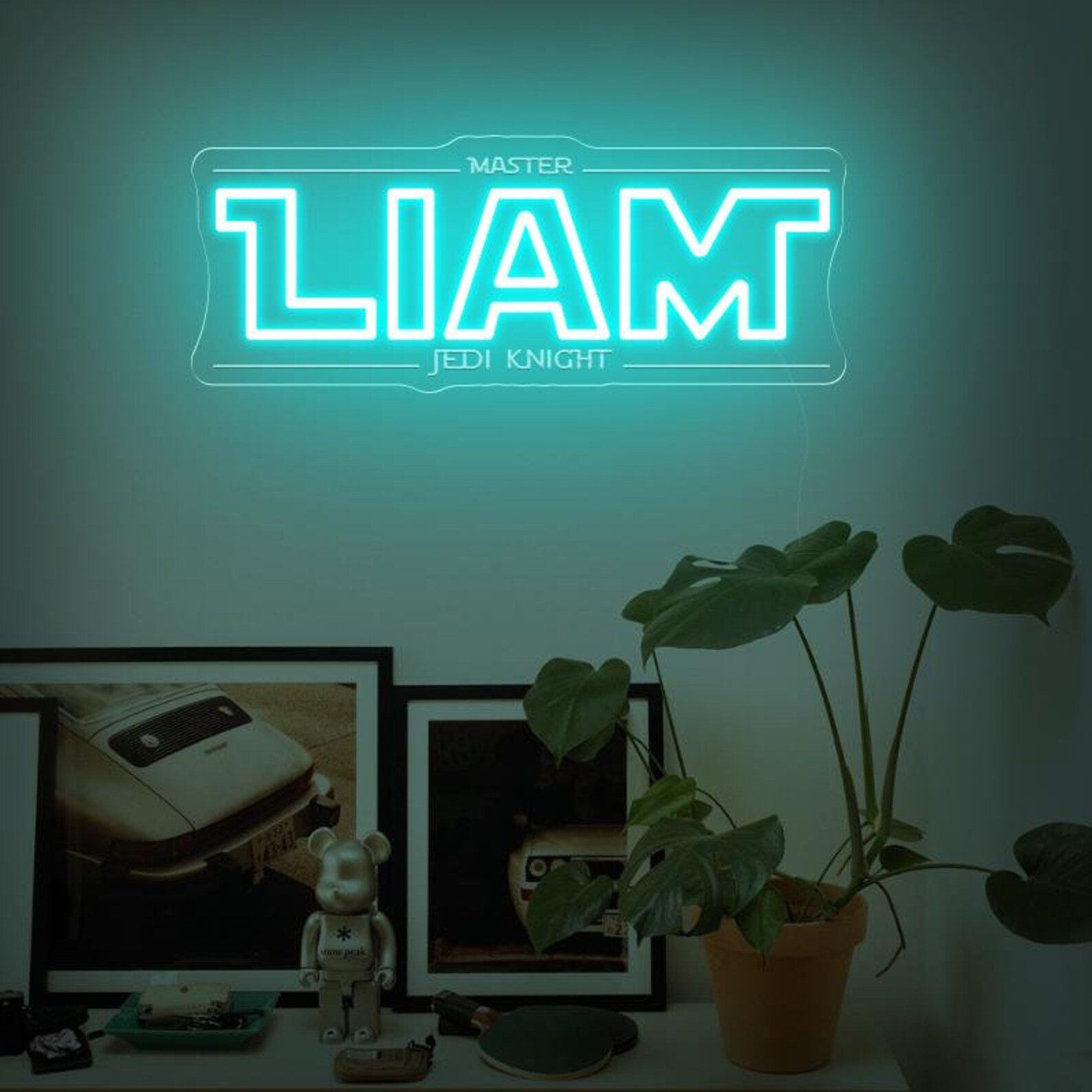 Custom Name Jedi Master Neon Sign, Custom Kid's Name Neon Sign, Movie ...