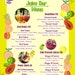 Tropical “juice Bar” Menu for Smoothies and Healthy Food. Printable and ...