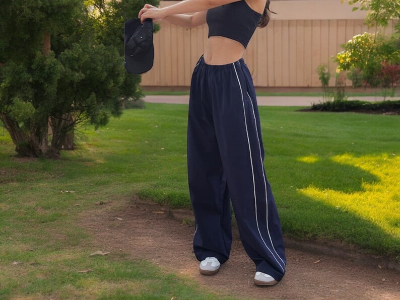Womens Baggy Cargo Pants Wide Leg Relaxed Fit Fashionable Streetwear Etsy