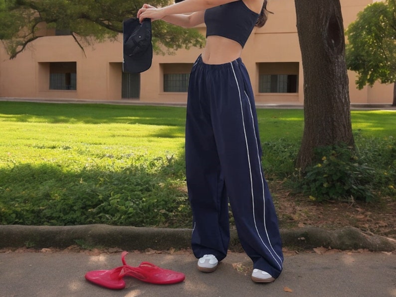 Womens Baggy Cargo Pants Wide Leg Relaxed Fit Fashionable Streetwear Etsy
