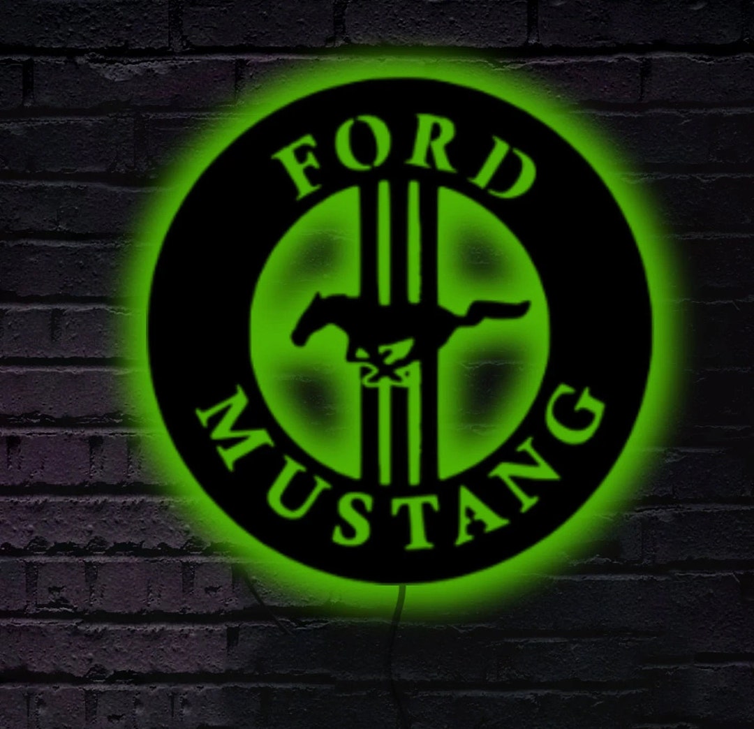 Ford Mustangled Sign , Neon Sign , Mustang Logo Wall Decor , Ford ...