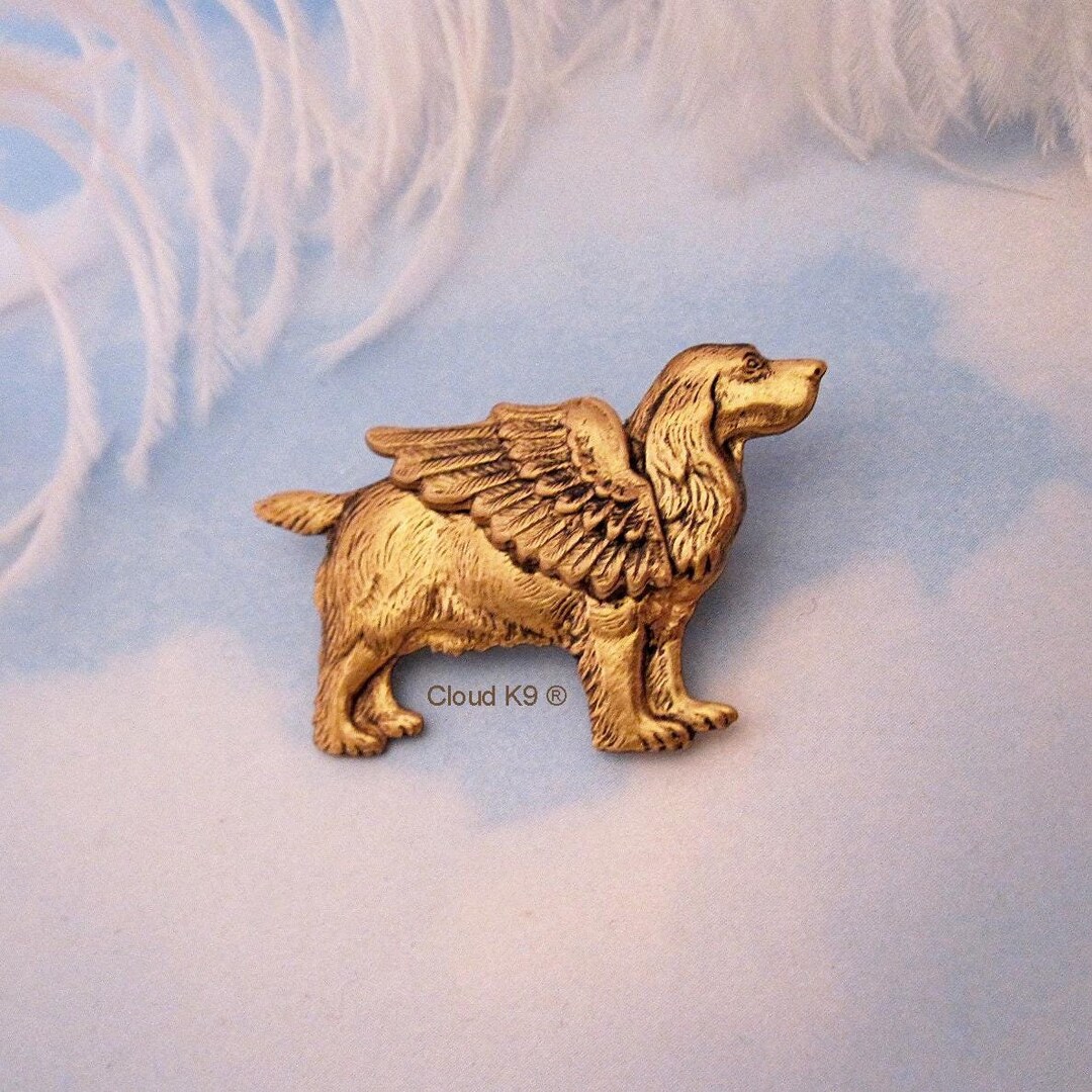 Cocker Spaniel Guardian Angel Dog Pin. English Cocker Spaniel Jewelry ...