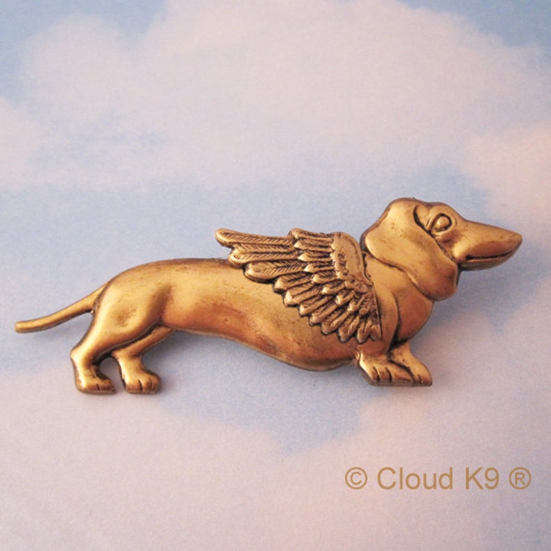 Dachshund Guardian Angel Dog Pin. Dachshund Jewelry Gift for Doxie ...