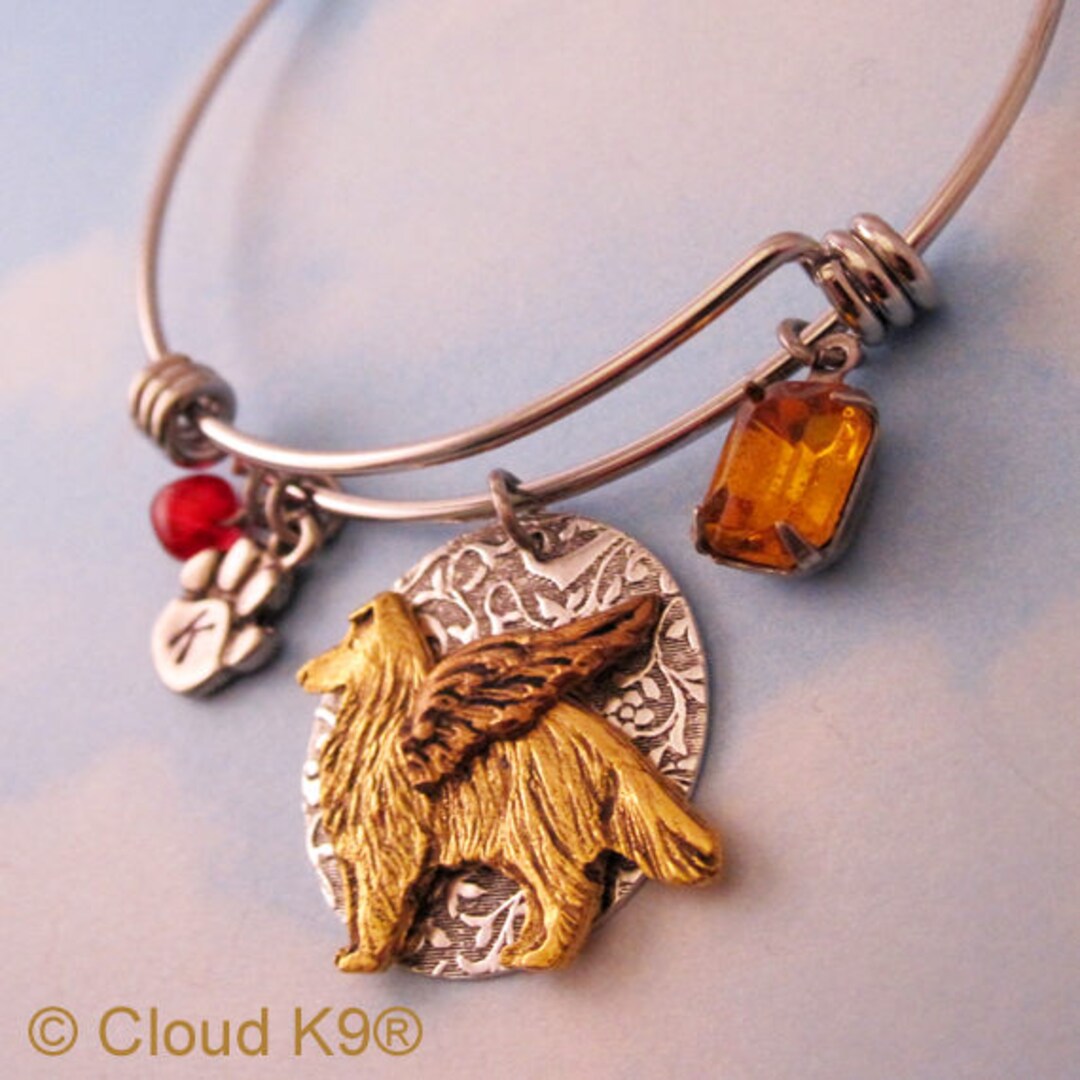 Collie Sheltie Angel Bracelet. Memorial Pet Jewelry Gifts. - Etsy