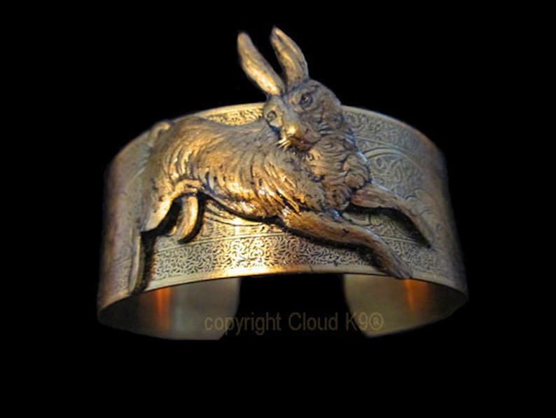 Bunny Rabbit Cuff Bracelet. Vintage Style Rabbit Jewelry. Rabbit Lovers ...