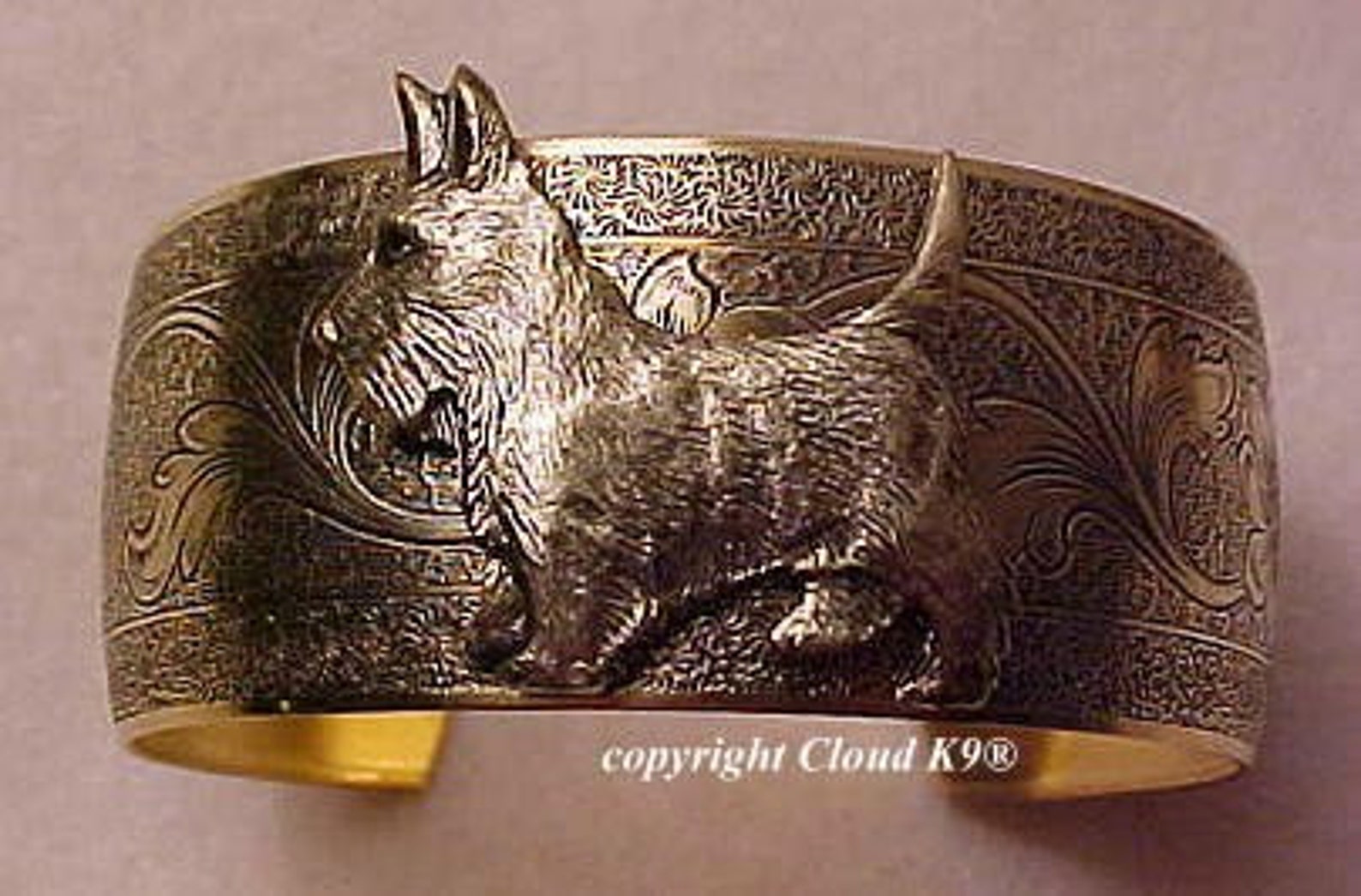 Scottie Dog Cuff Bracelet. Vintage Style Jewelry for Scottish Terrier ...