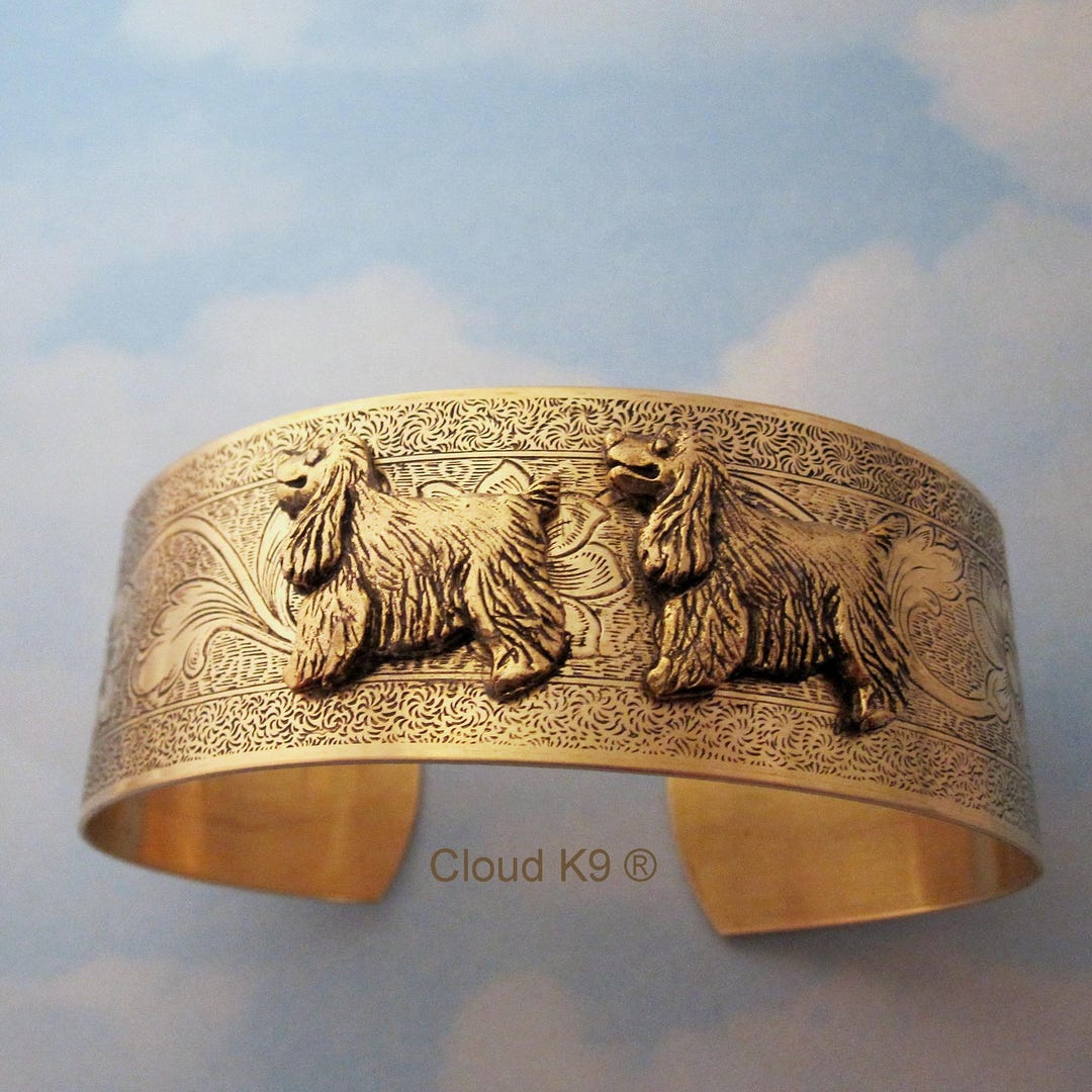 Cocker Spaniel Cuff Bracelet. Vintage Style Cocker Spaniel Jewelry Gift ...