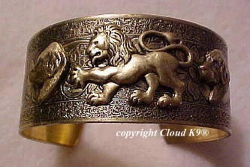 Rhodesian Ridgeback Cuff Bracelet & Lion. Vintage Style - Etsy