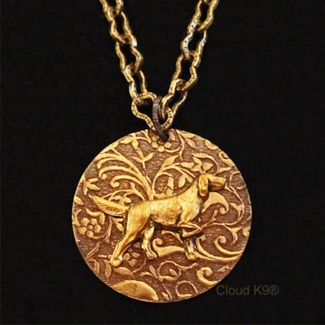 English Setter Necklace. Gordon Setter Jewelry. Vintage Style Irish ...