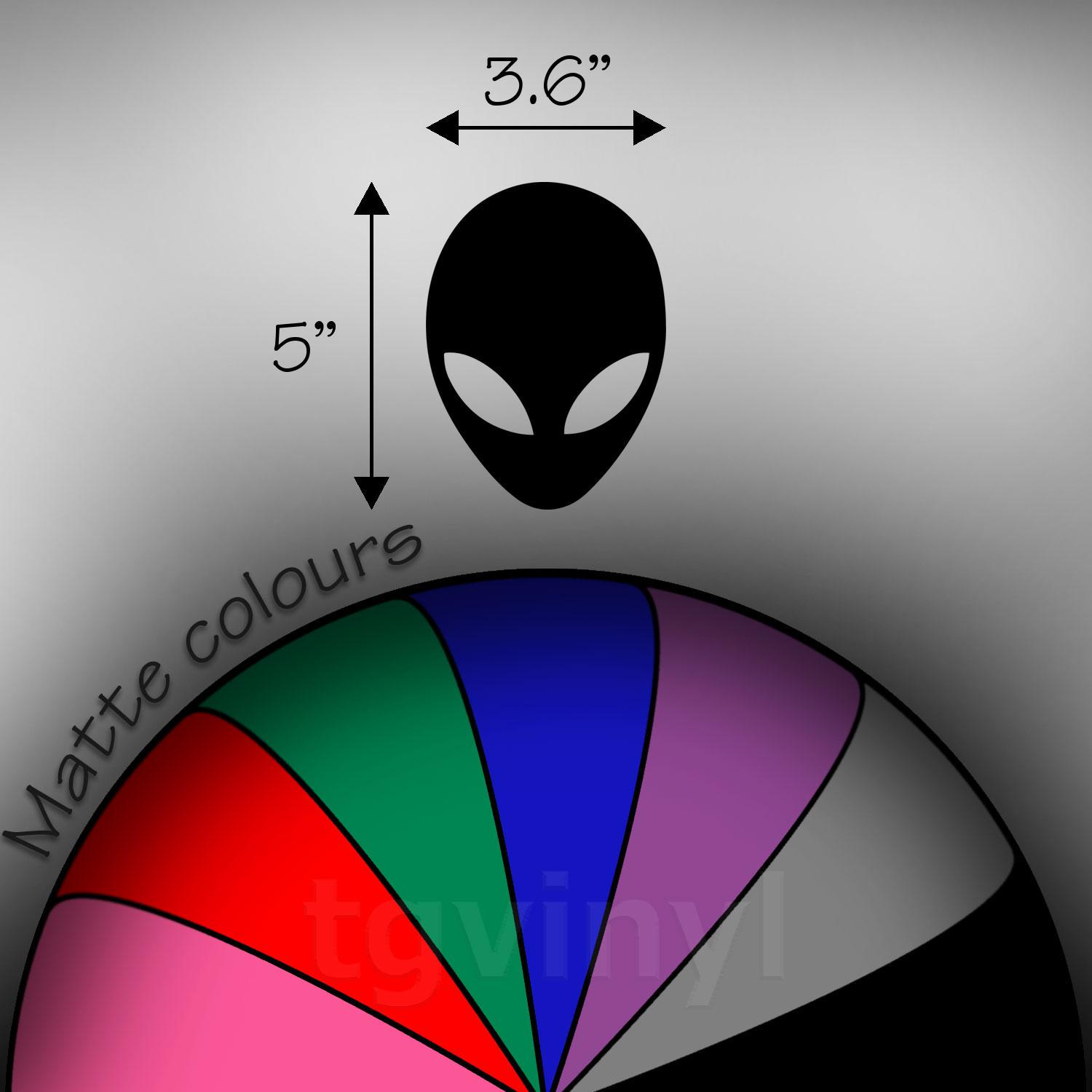 5 ALIEN HEAD Vinyl Decal Sticker Car Window Laptop UFO Aliens Et ...