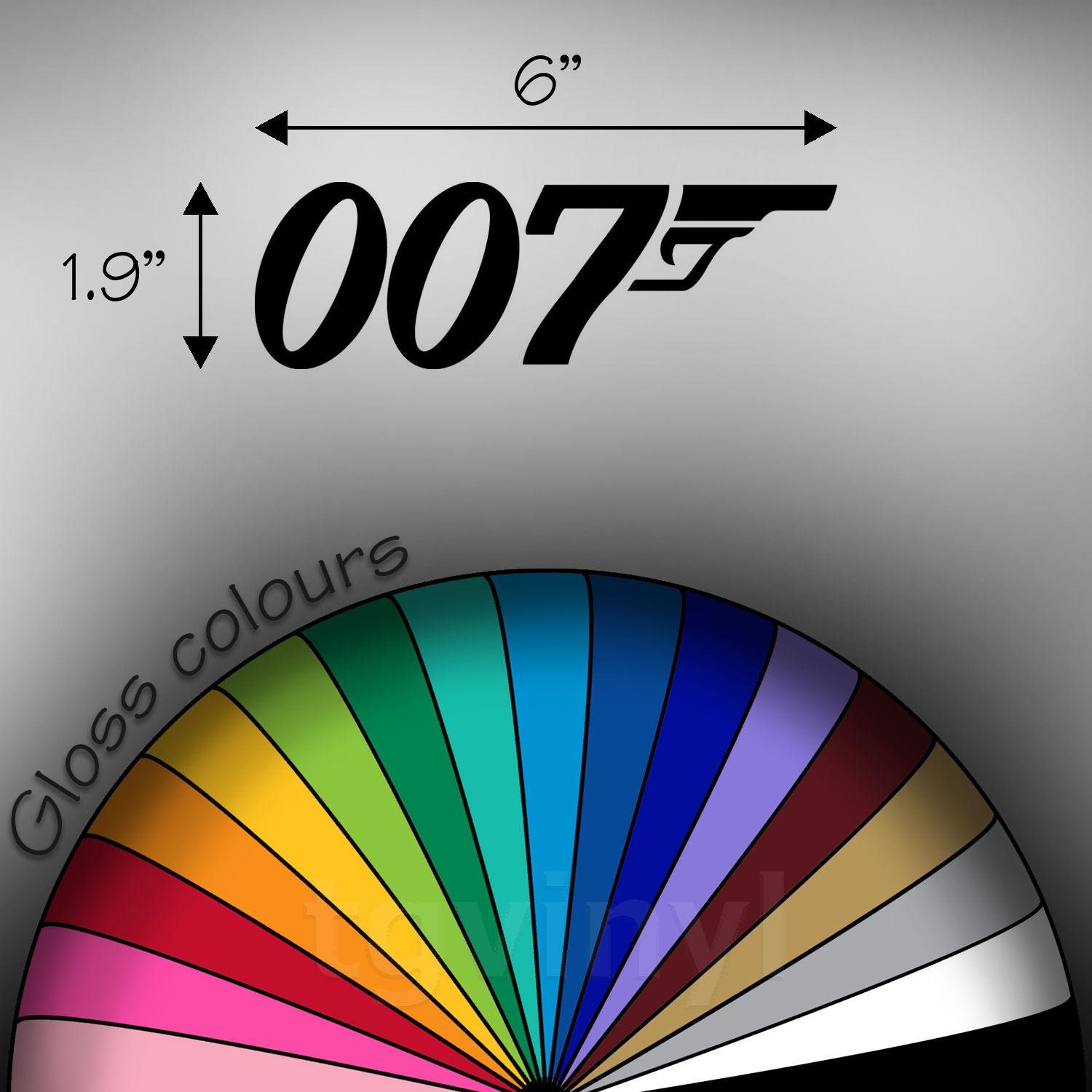 6 007 Vinyl Decal Sticker Car Window Laptop James Bond Spy - Etsy