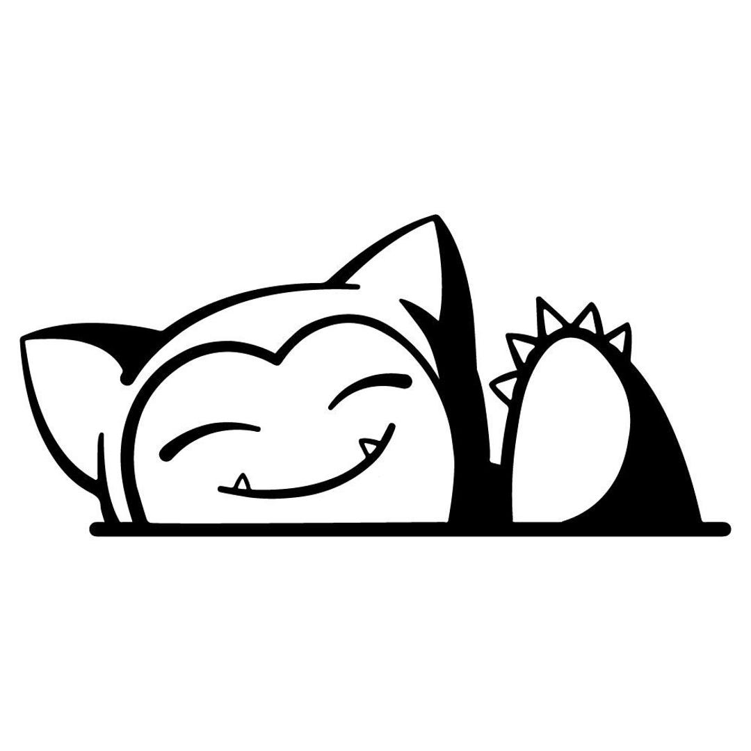 8 SNORLAX WAVE V1 Vinyl Decal Sticker Car Window Laptop Pokemon Sleepy ...