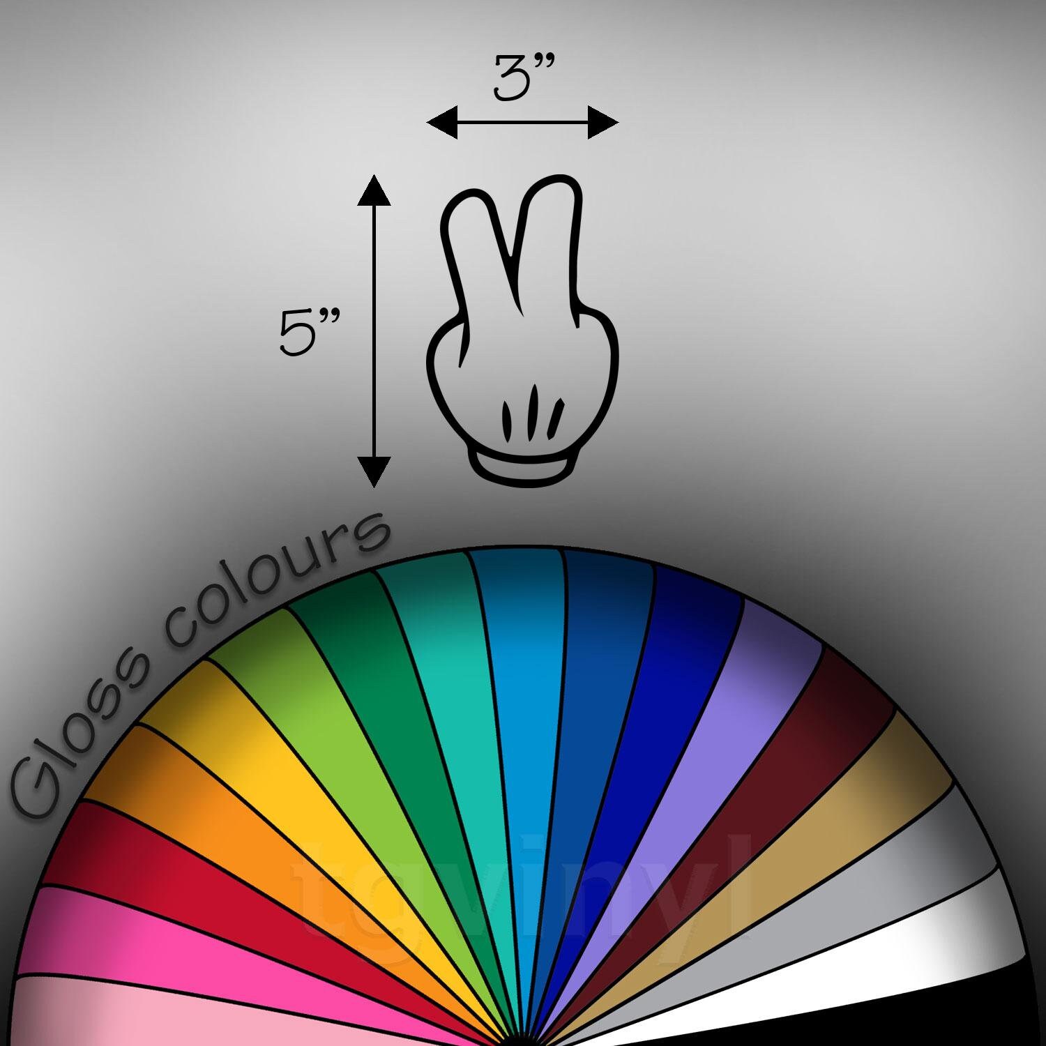 5 2 FINGER SALUTE Vinyl Decal Sticker Car Window Laptop Rude Funny ...