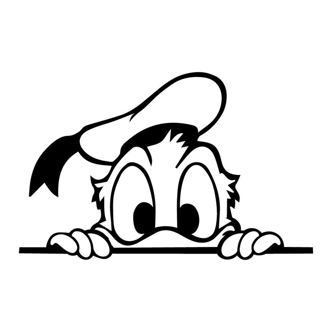 7 PEEKING DONALD V3 Vinyl Decal Sticker Car Window Laptop Disney Duck ...