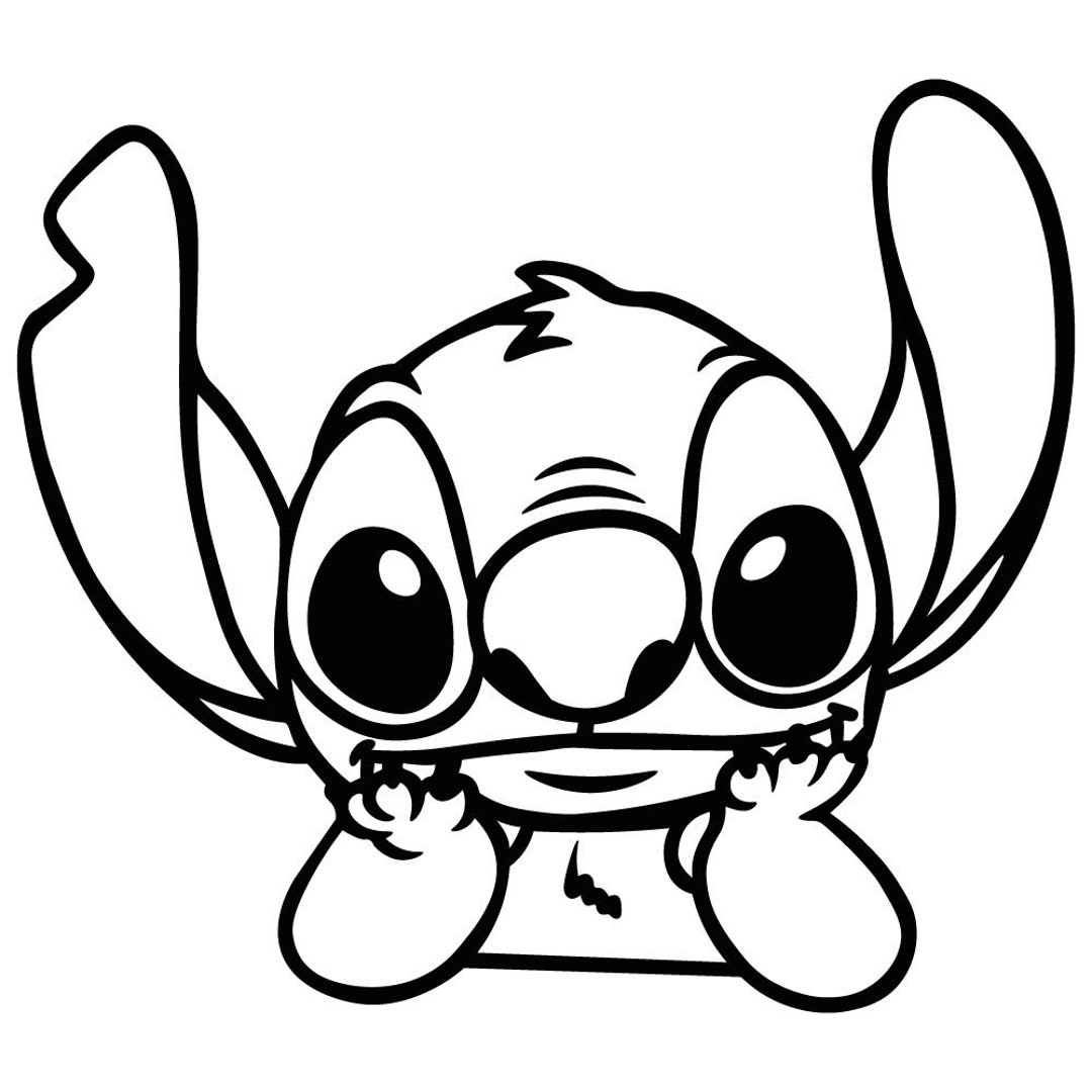 5" STITCH PEEK Vinyl Decal Sticker Car Window Laptop Disney Angel Alien ...