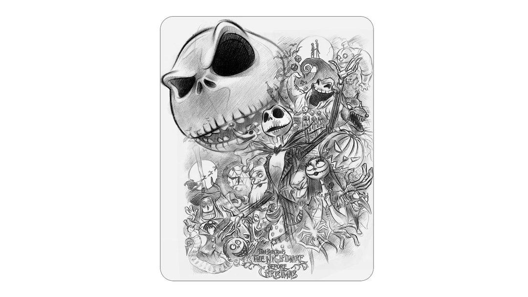 NIGHTMARE BEFORE CHRISTMAS Rectangle Mouse Mat Gaming Computer Mousemat ...