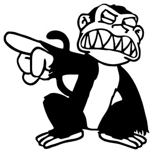 5.5 ANGRY MONKEY Vinyl Decal Sticker Car Window Laptop Family Guy ...