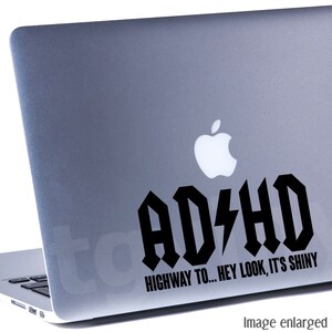 8 ADHD SHINY Vinyl Decal Sticker Car Window Laptop Funny Mental Health ...
