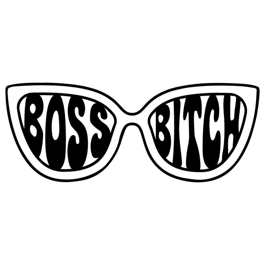 6.5 BOSS BITCH Vinyl Decal Sticker Car Laptop Rude Glasses Girl Woman ...
