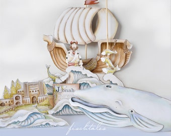 Jonah and the Whale Puppet Craft and Activity Full Color Paper Toy ...