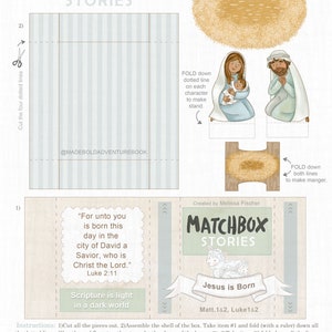 Matchbox Stories Nativity Story Paper Craft - Etsy