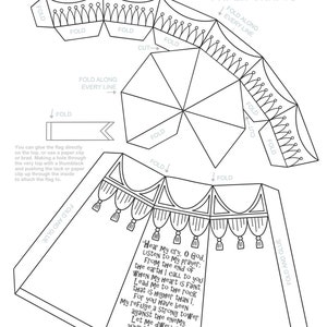 Paper Craft Coloring Tent Scripture Craft - Etsy UK