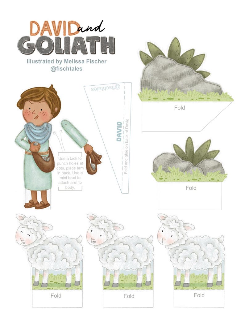 David and Goliath Paper Craft Paper Theater - Etsy Canada