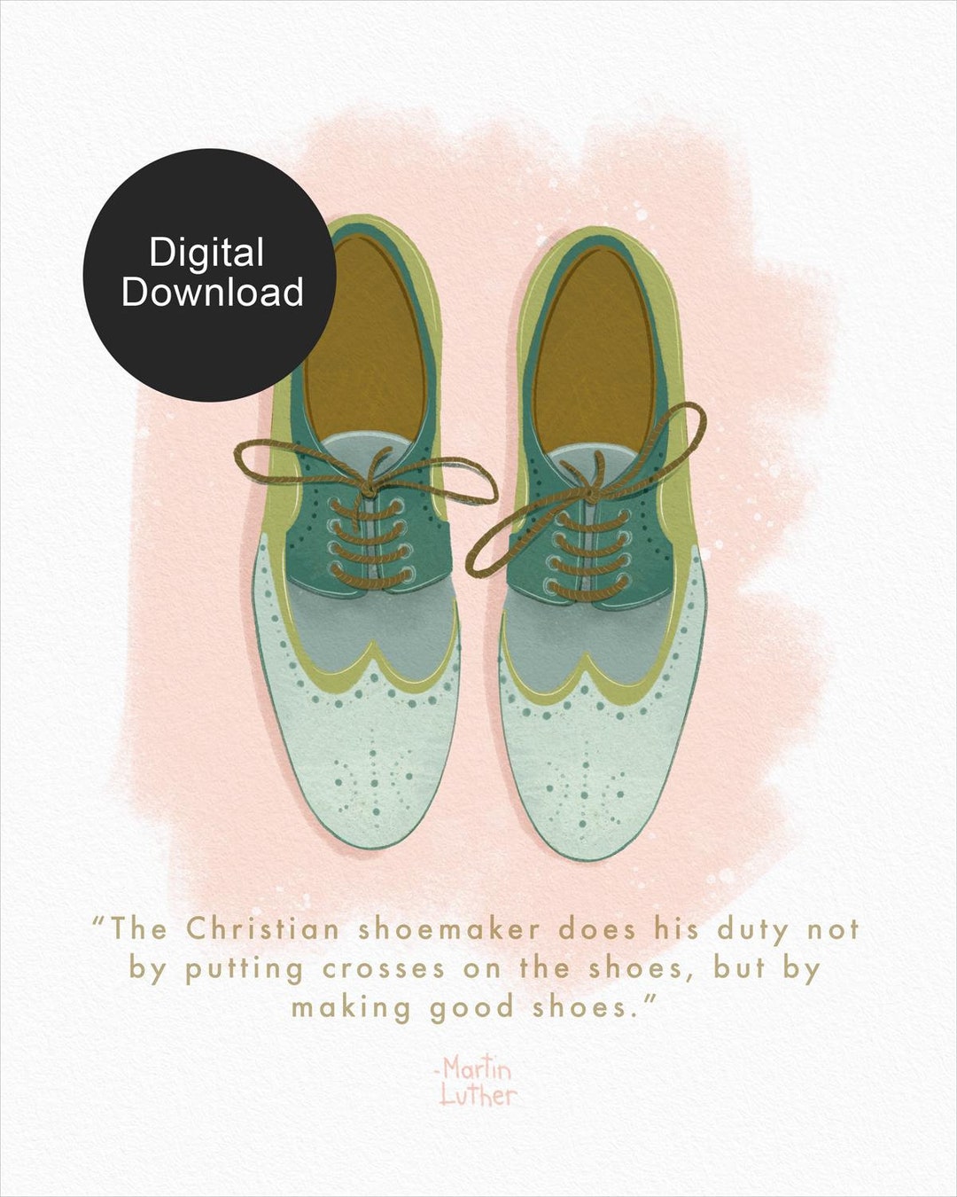 Digital Download 8x10 Christian Shoemaker Print - Etsy