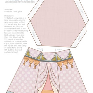 Paper Craft Pink Tent Scripture Craft - Etsy