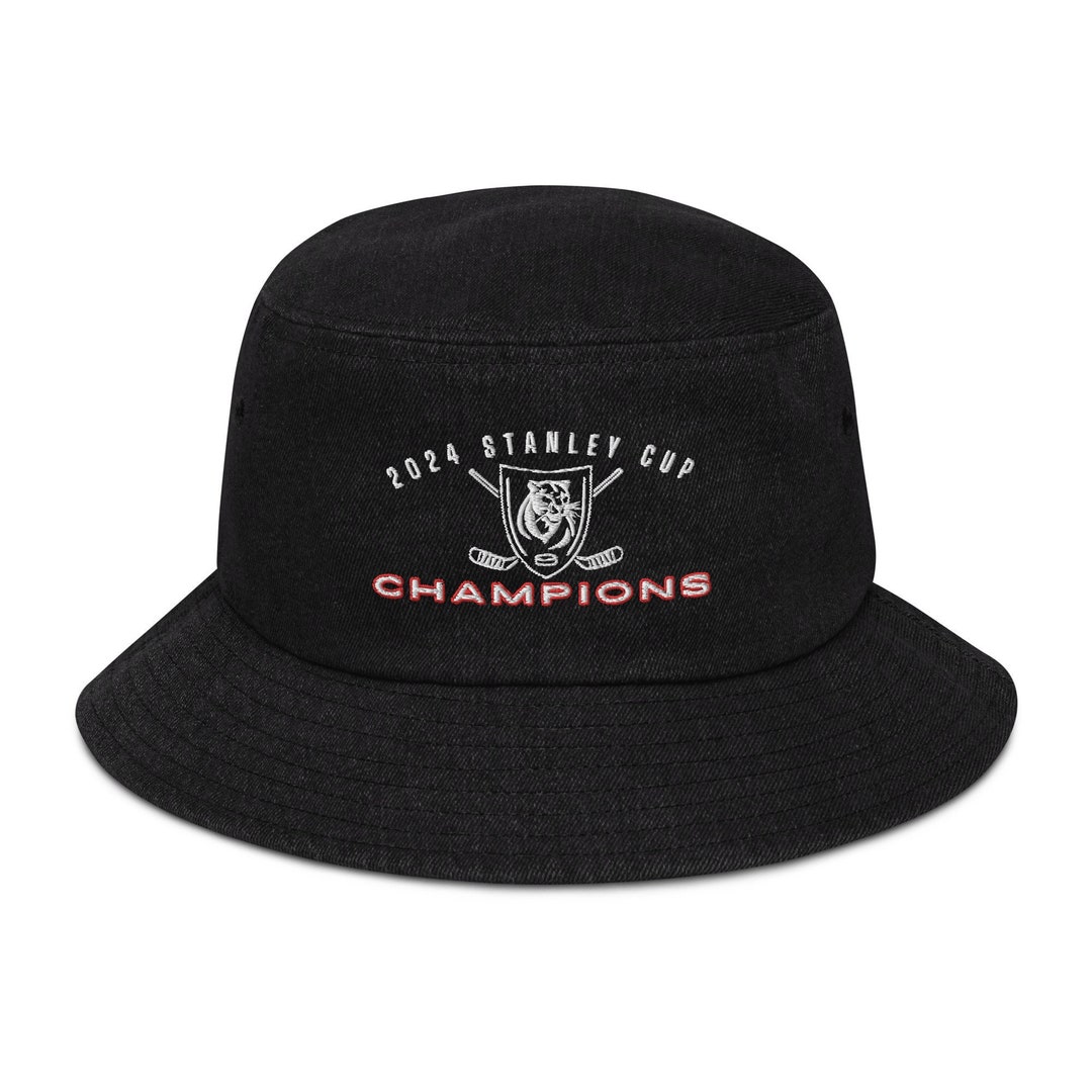 Denim Bucket Hat Stanley Cup Champions FL Panthers 2024 FL Panthers Hat ...