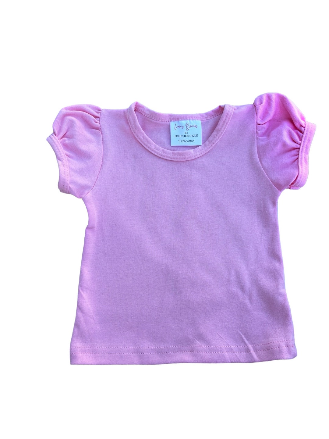 Pink Girls Puff Sleeve Shirt - Etsy