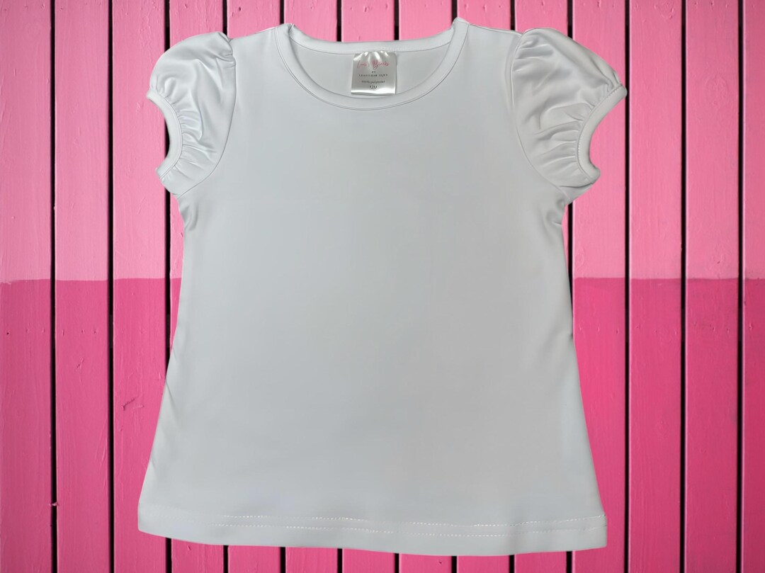 White Girls Puff Sleeve Shirt - Etsy