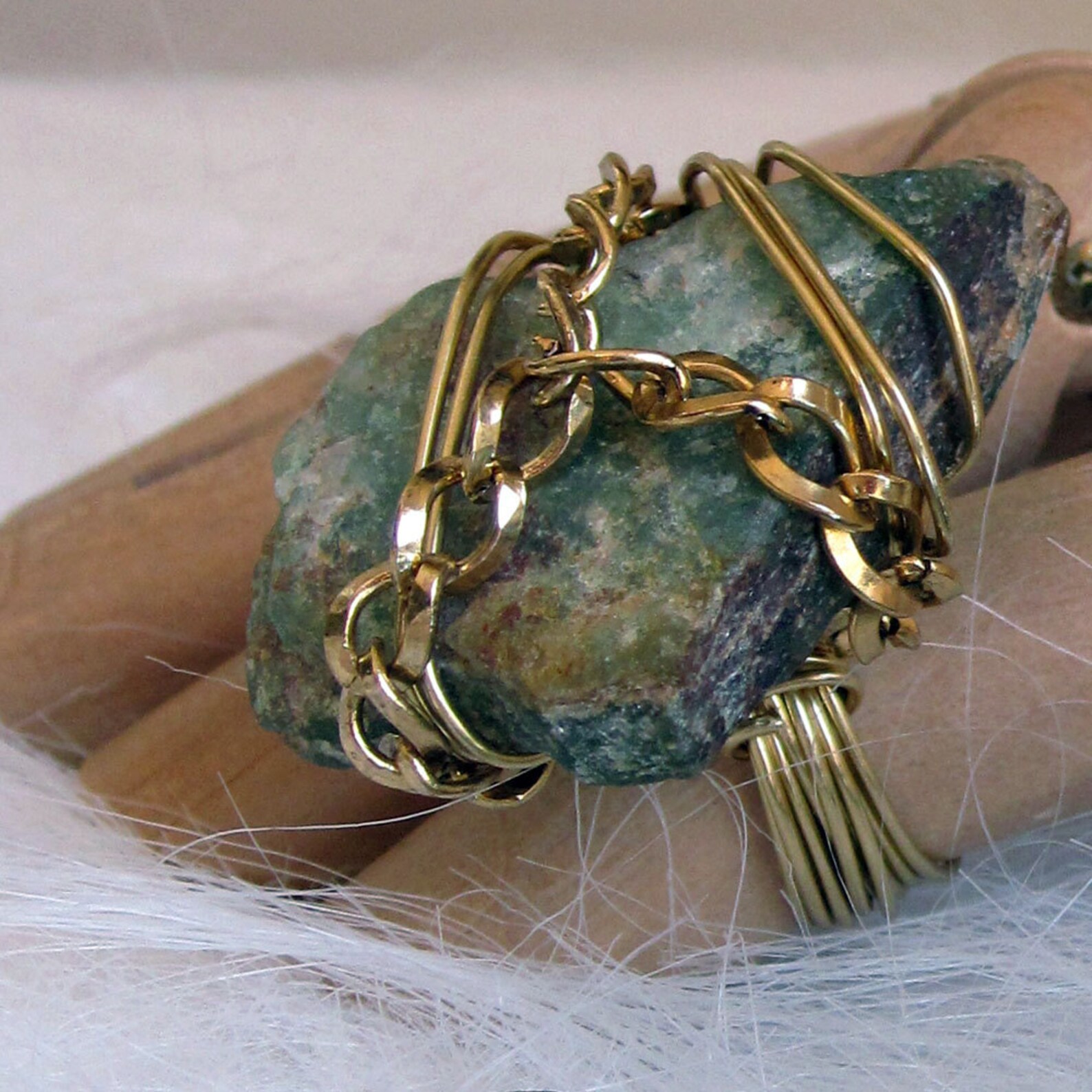 Rustic Green Ring That Rocks Size 4.5 - Etsy